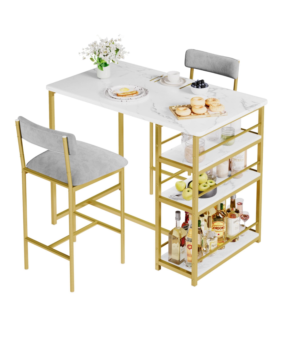Click here for gaomon Dining Table Set for 2  Bar Table and Chair... prices