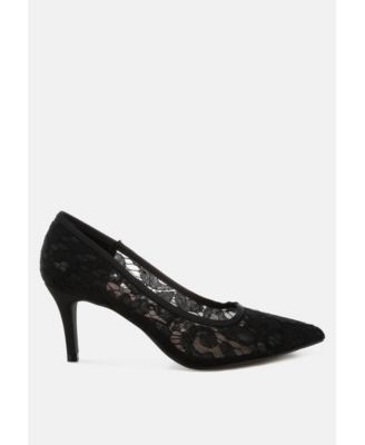 London Rag Masega Stiletto Heel Lace Pumps - Macy's