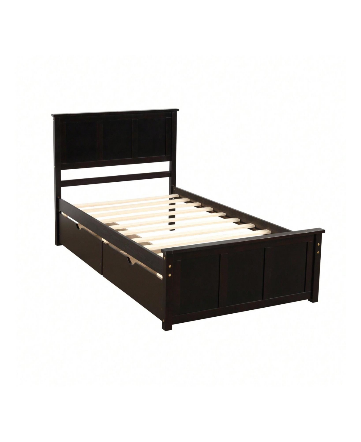 Click here for gaomon Pine Platform Bed With Double Trundle  Doub... prices