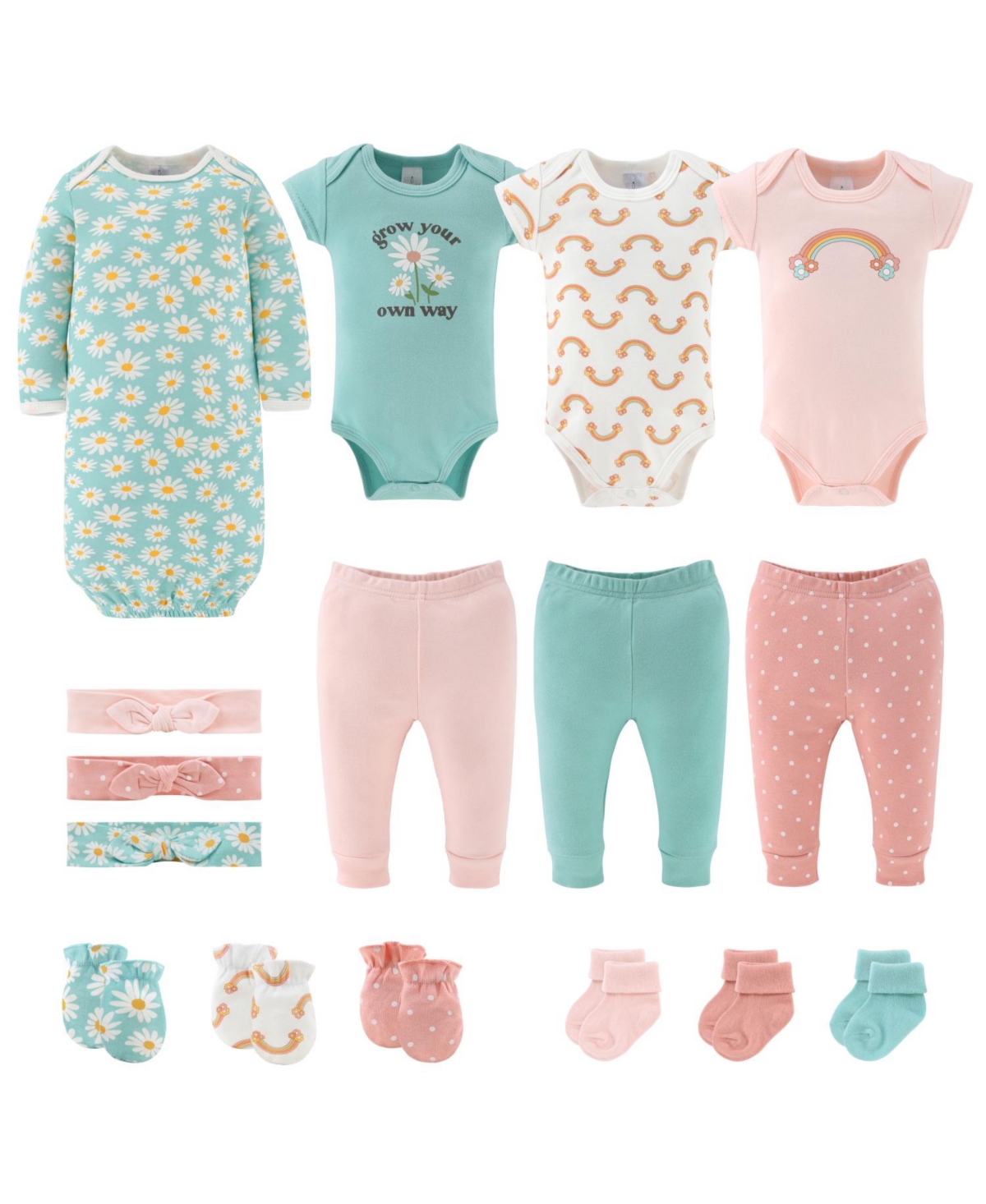 Click here for The Peanutshell Baby Girls Carefree Floral Newborn... prices