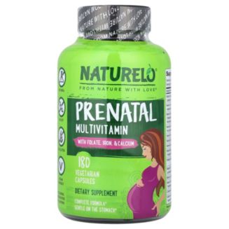 NATURELO Prenatal Multivitamin With Folate Iron & Calcium - 180 ...