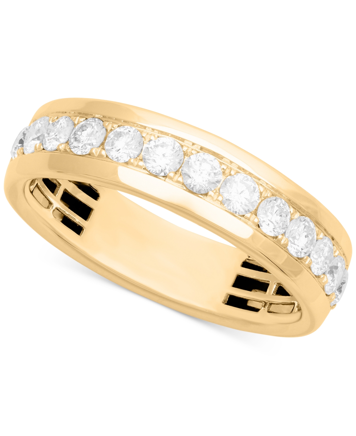 Click here for Mens Diamond Comfort Fit Band Ring (1 ct. t.w.) in... prices