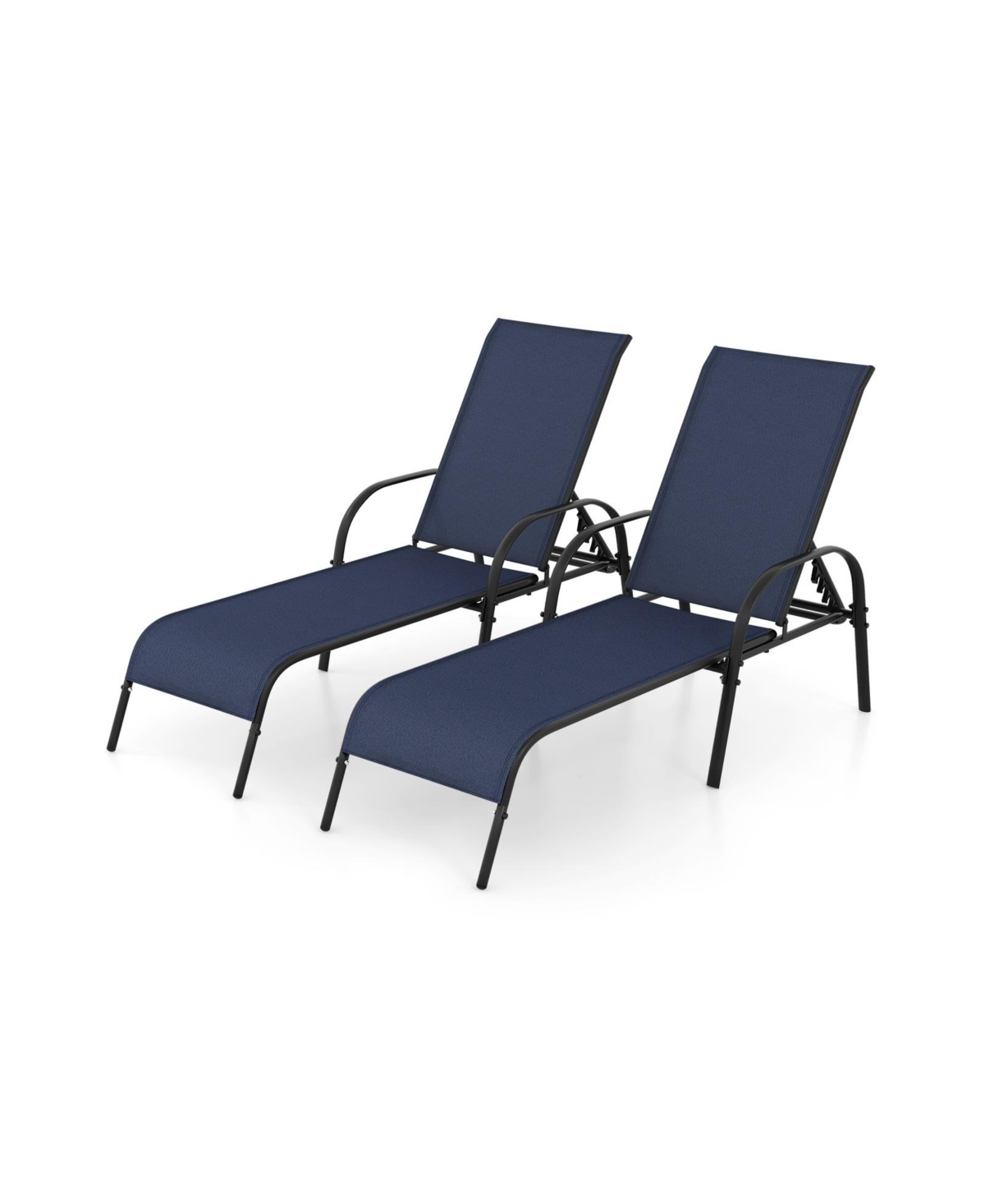 Click here for Sugift 2 Pcs Outdoor Patio Lounge Chair Chaise Fab... prices