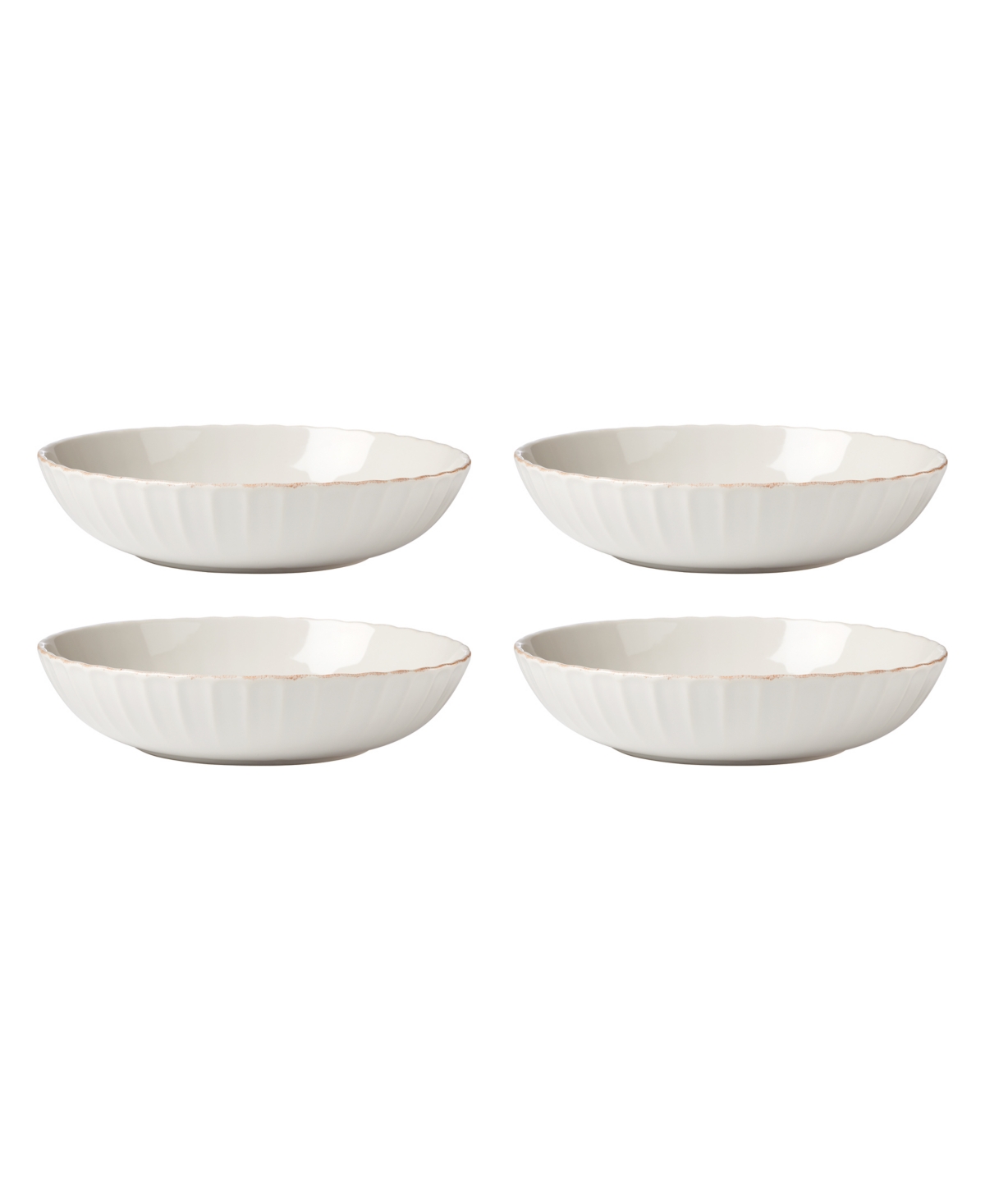 Click here for Lenox French Perle Scallop Pasta Bowls  Set of 4 -... prices