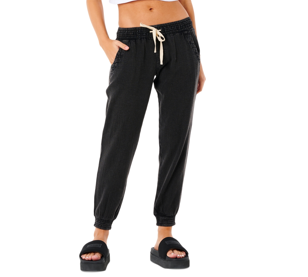 Click here for Rip Curl Juniors Classic Surf Cotton Pants - Black prices