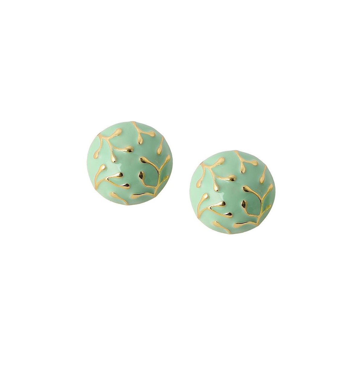 Click here for Sohi Womens The Twig Stud Earrings - Green prices