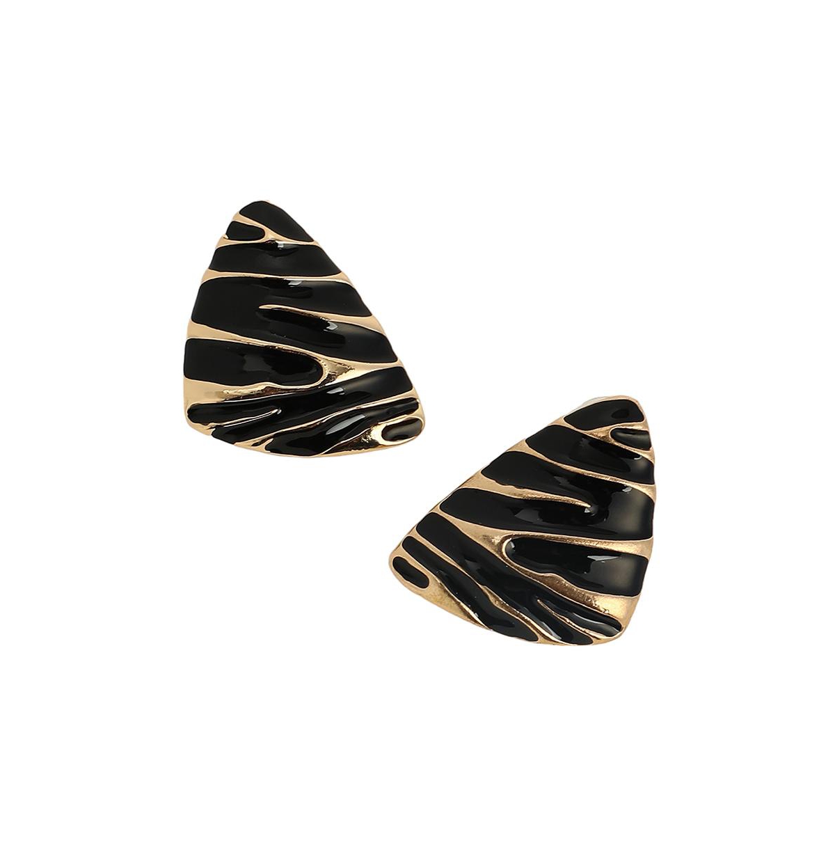 Click here for Sohi Womens The Trinity Stud Earrings - Black prices