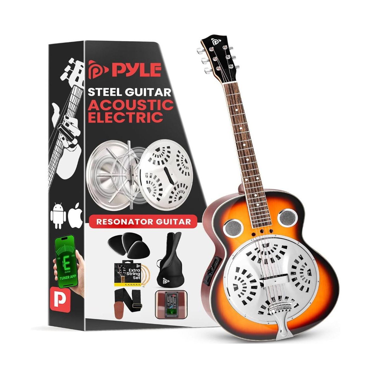Click here for Pyle 39.8 Full-Size Acoustic Resonator Guitar with... prices
