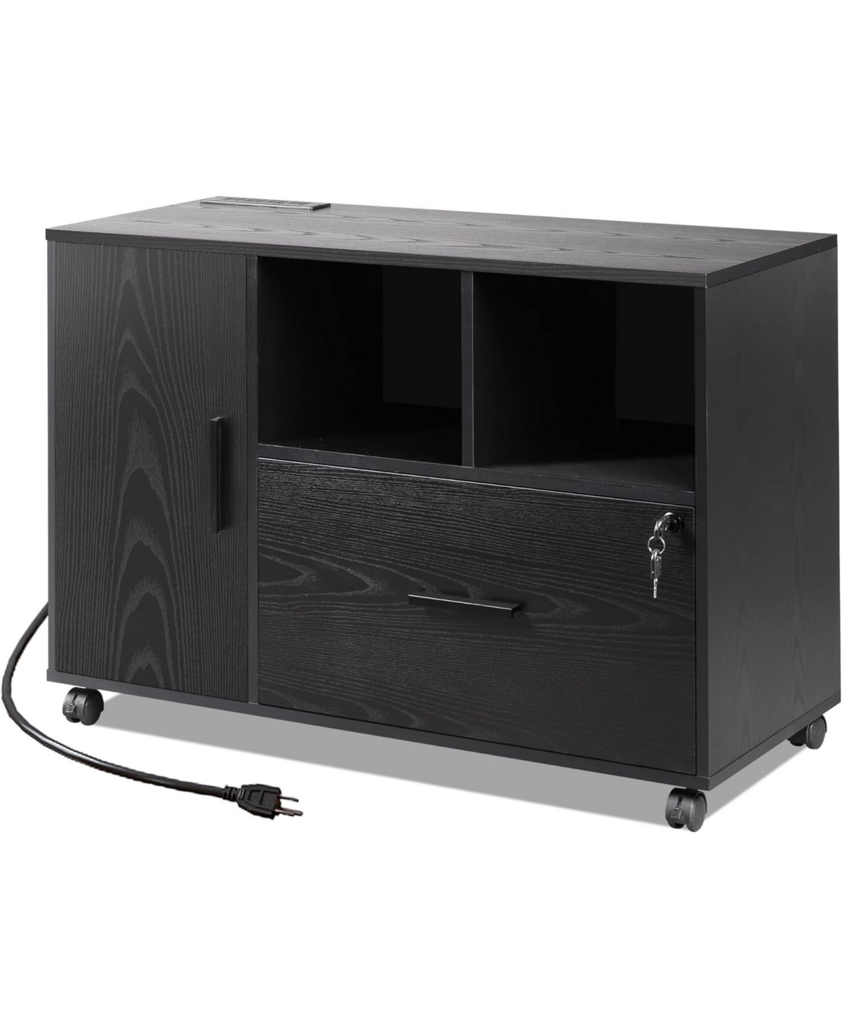 Click here for File Cabinet with Charging Station  1 Drawer Rolli... prices