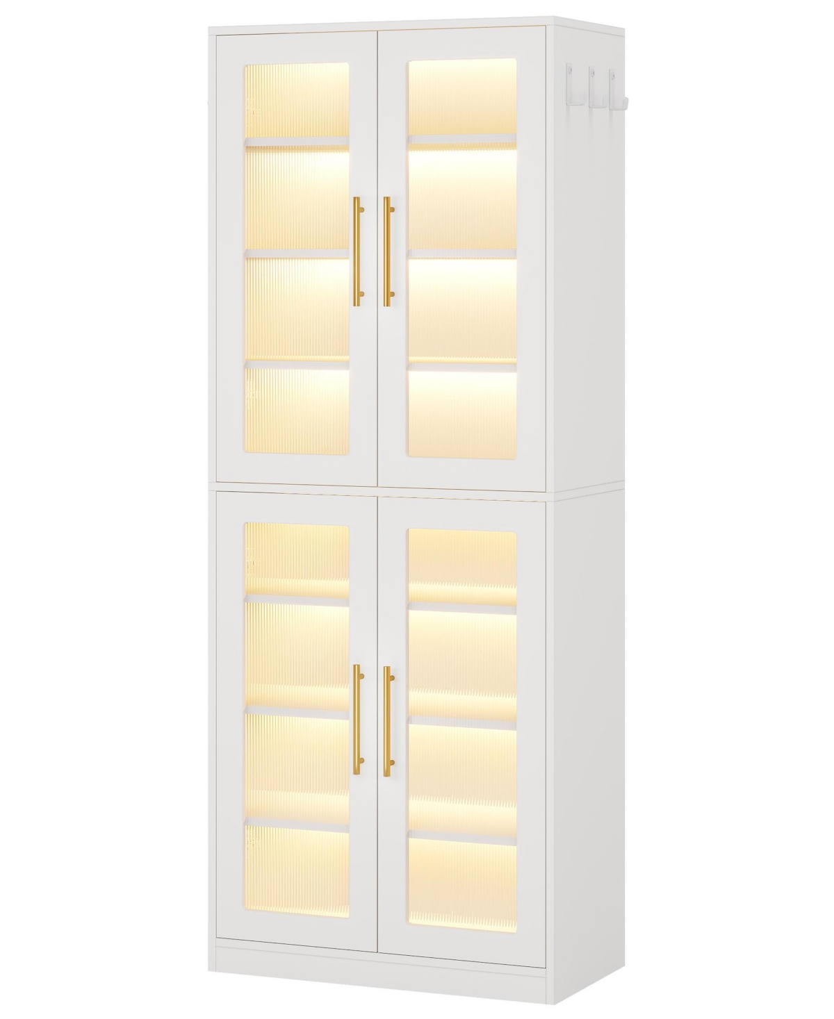 Click here for Tribesigns Bookcase with Doors and Led Light  67-i... prices