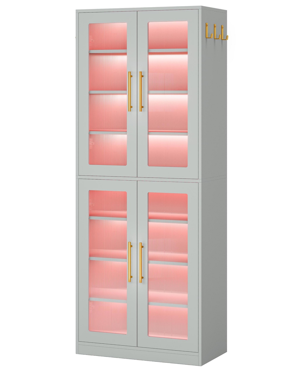 Click here for Tribesigns Bookcase with Doors and Led Light  67-i... prices