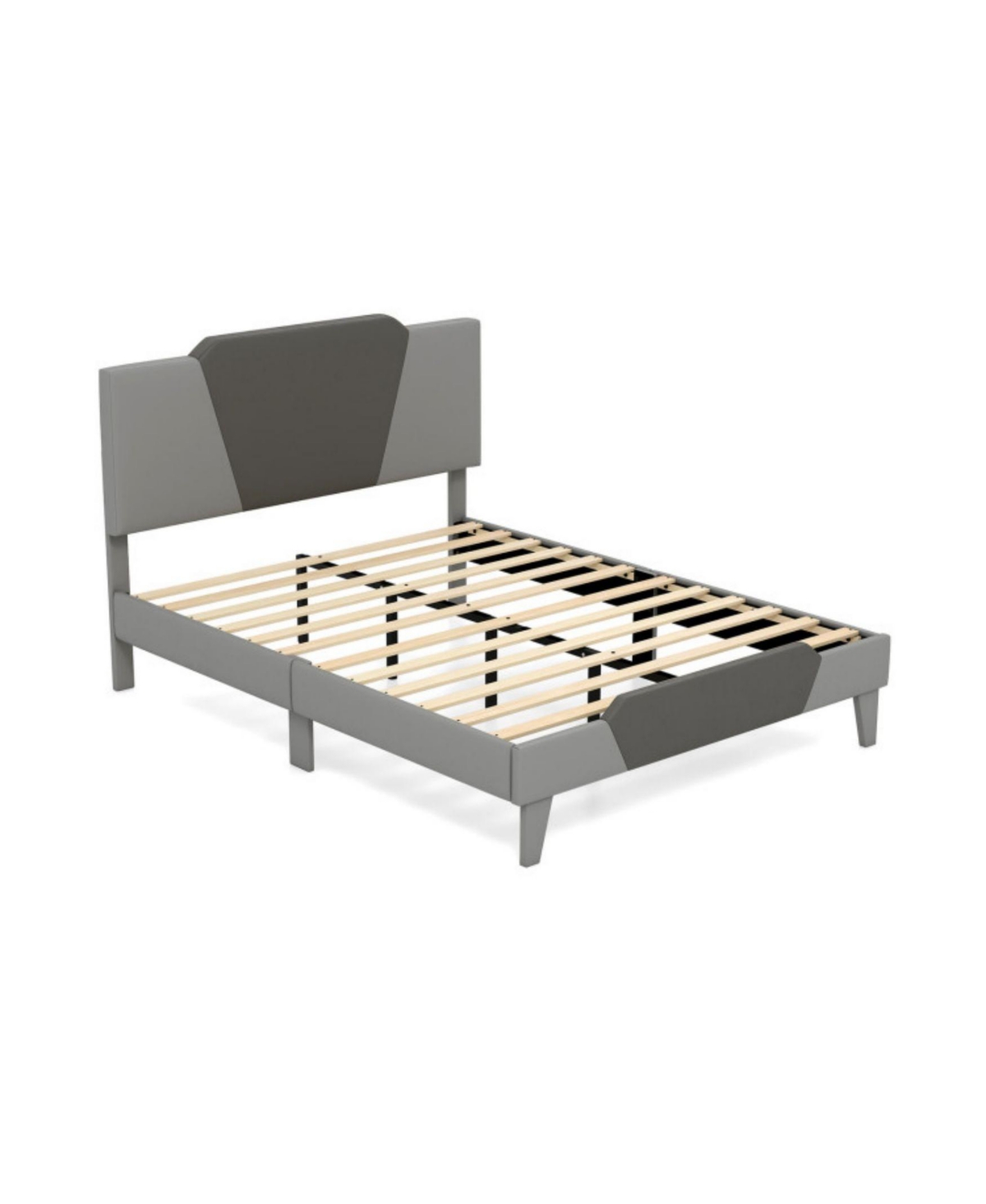 Click here for Sugift Full Velvet Upholstered Bed Frame with High... prices