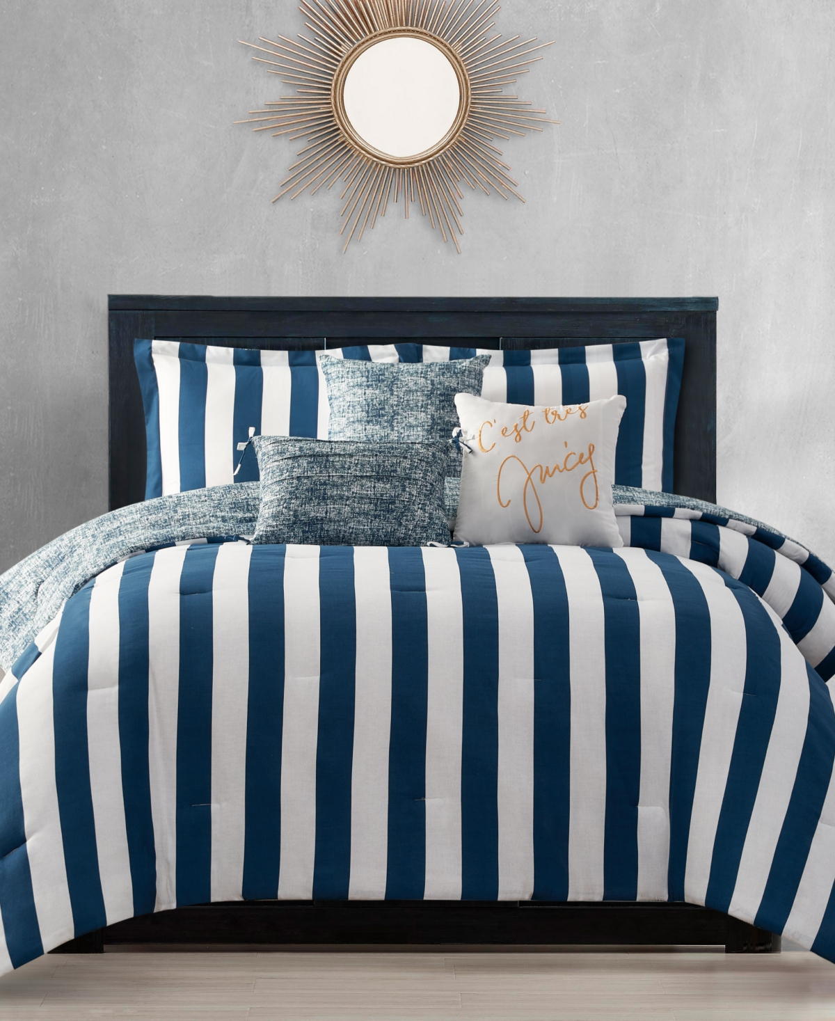 Click here for Juicy Couture Cabana Stripe Reversible 6-Pc. Comfo... prices