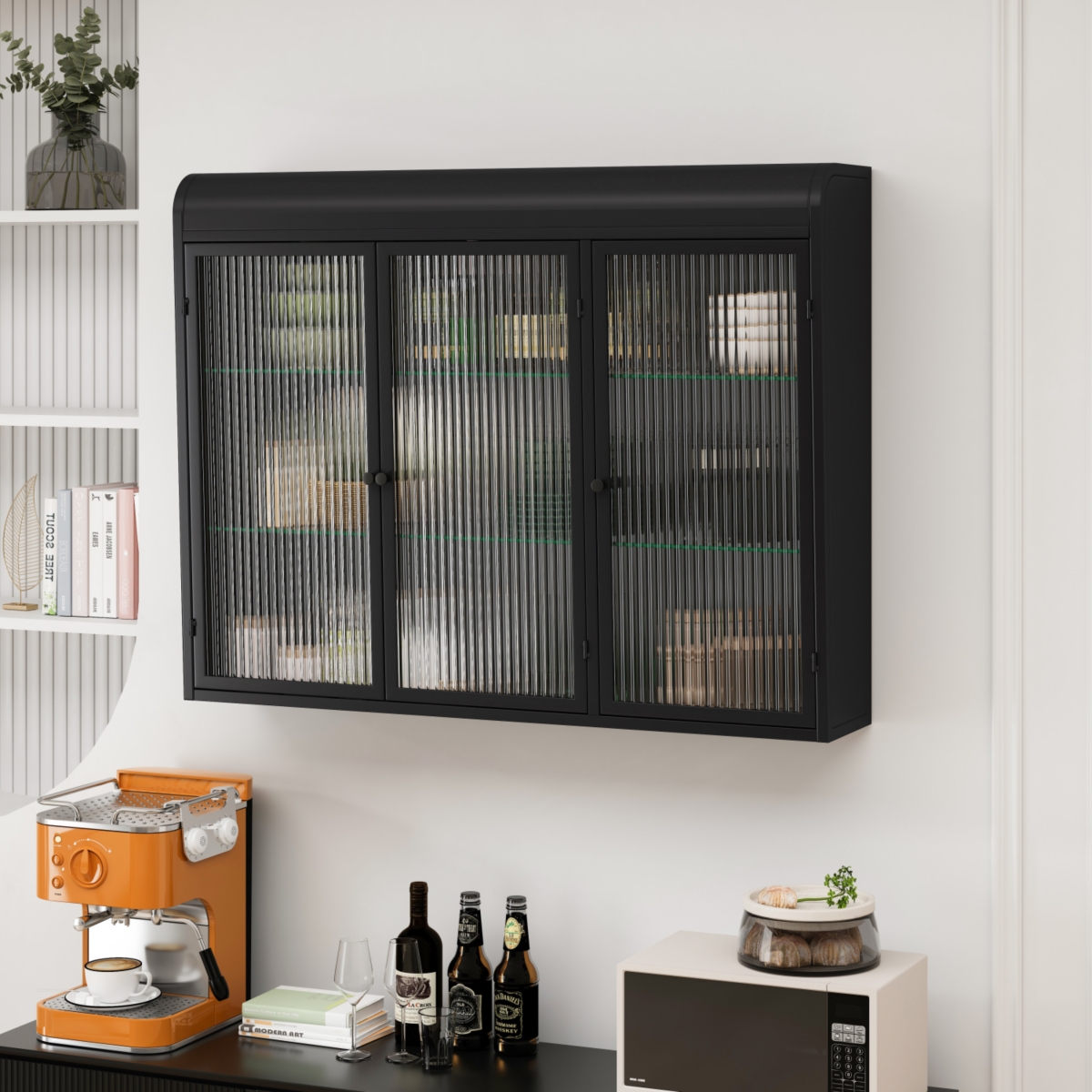 Click here for Streamdale Furniture 3 Door Arched Wall Mounted Gl... prices