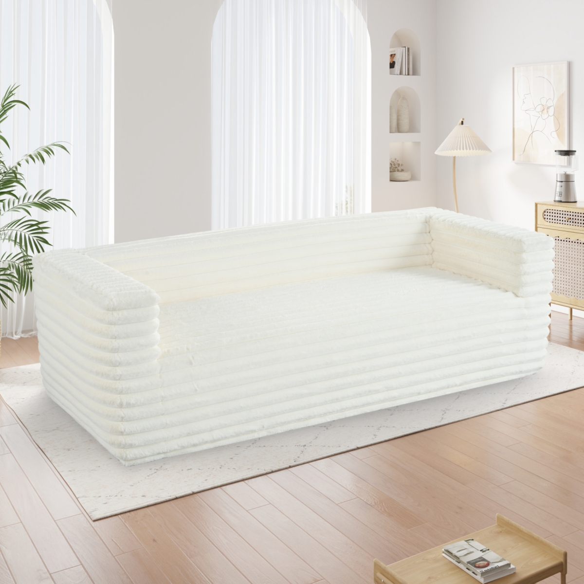 Click here for Streamdale Modern 89" Corduroy Sofa with Squa... prices
