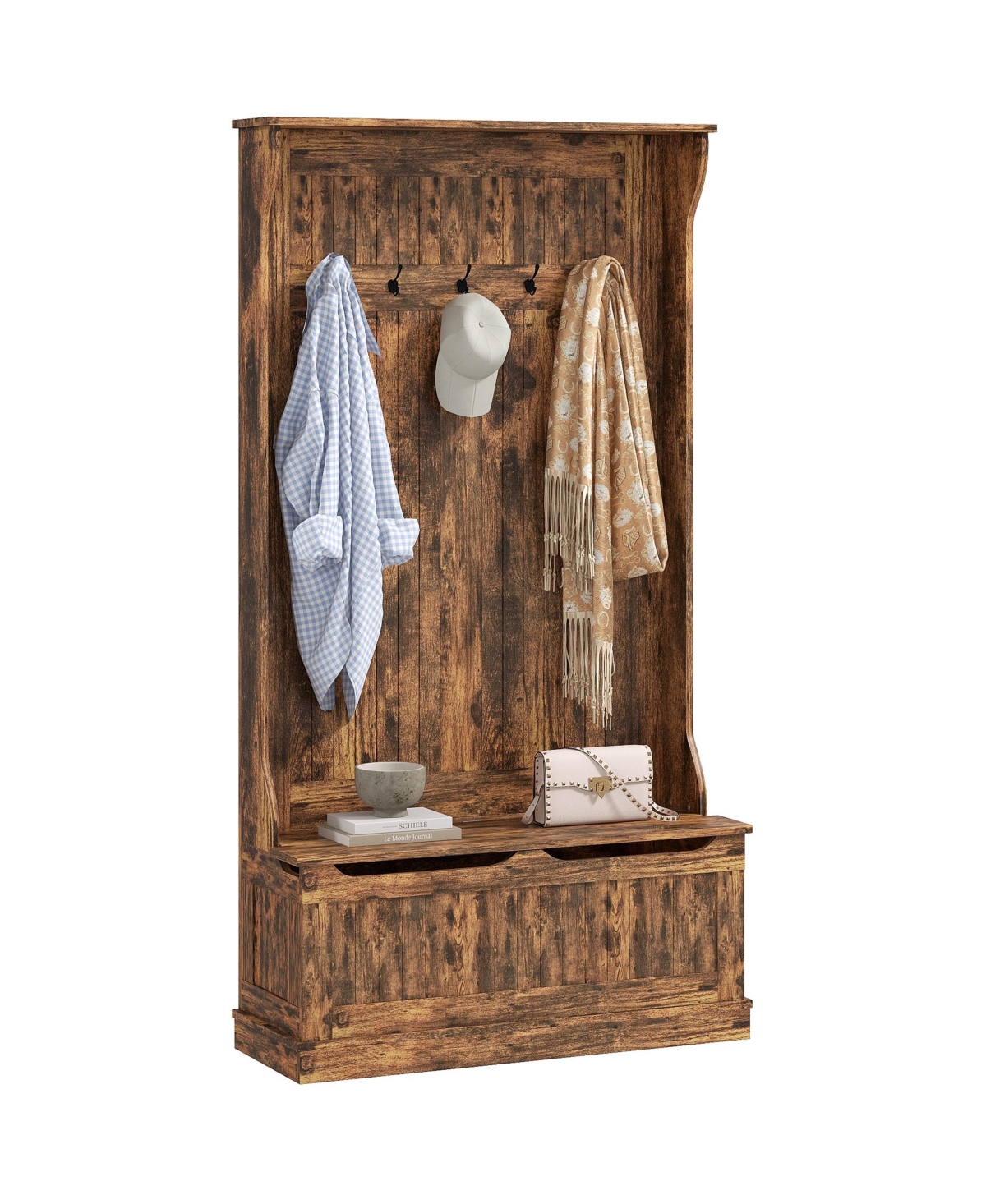 Click here for Homcom 3-In-1 Hall Tree Storage Bench and Coat Rac... prices