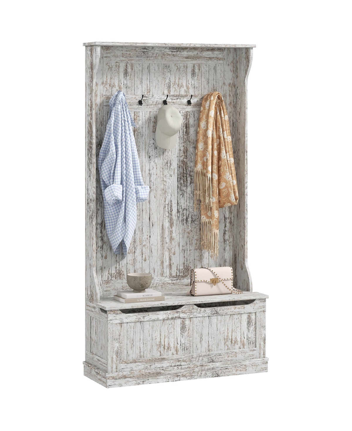 Click here for Homcom 3-In-1 Hall Tree Storage Bench and Coat Rac... prices