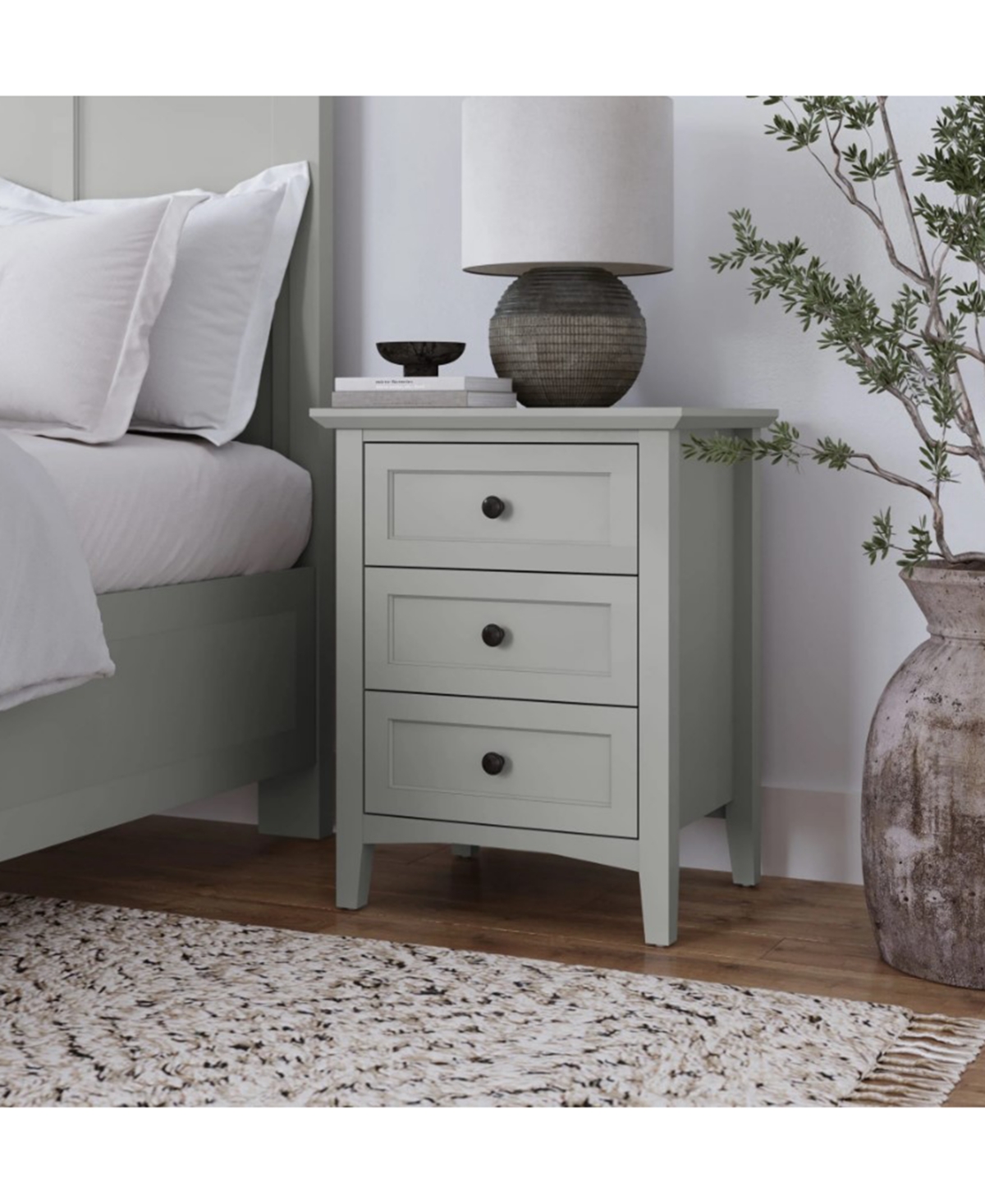 Click here for Hedworth Nightstand - Grey prices