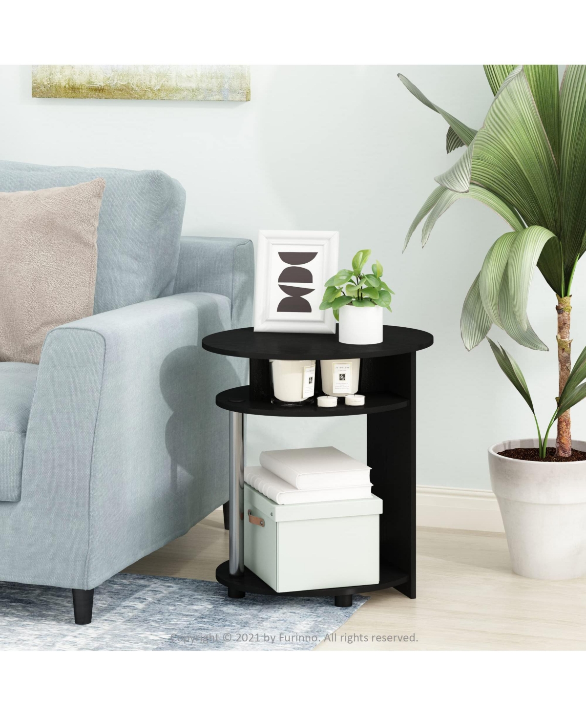 Click here for Furinno Mid-Century 3-Tier Oval End Table Accent S... prices
