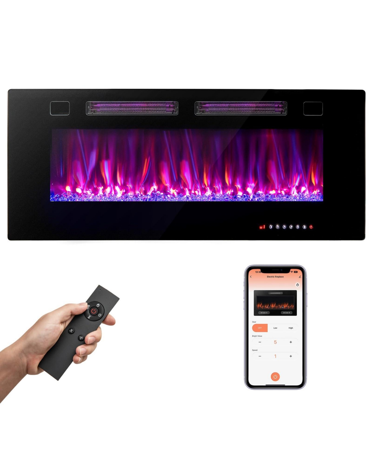 Click here for Sugift 42 Inch Ultra-Thin Electric Fireplace with... prices