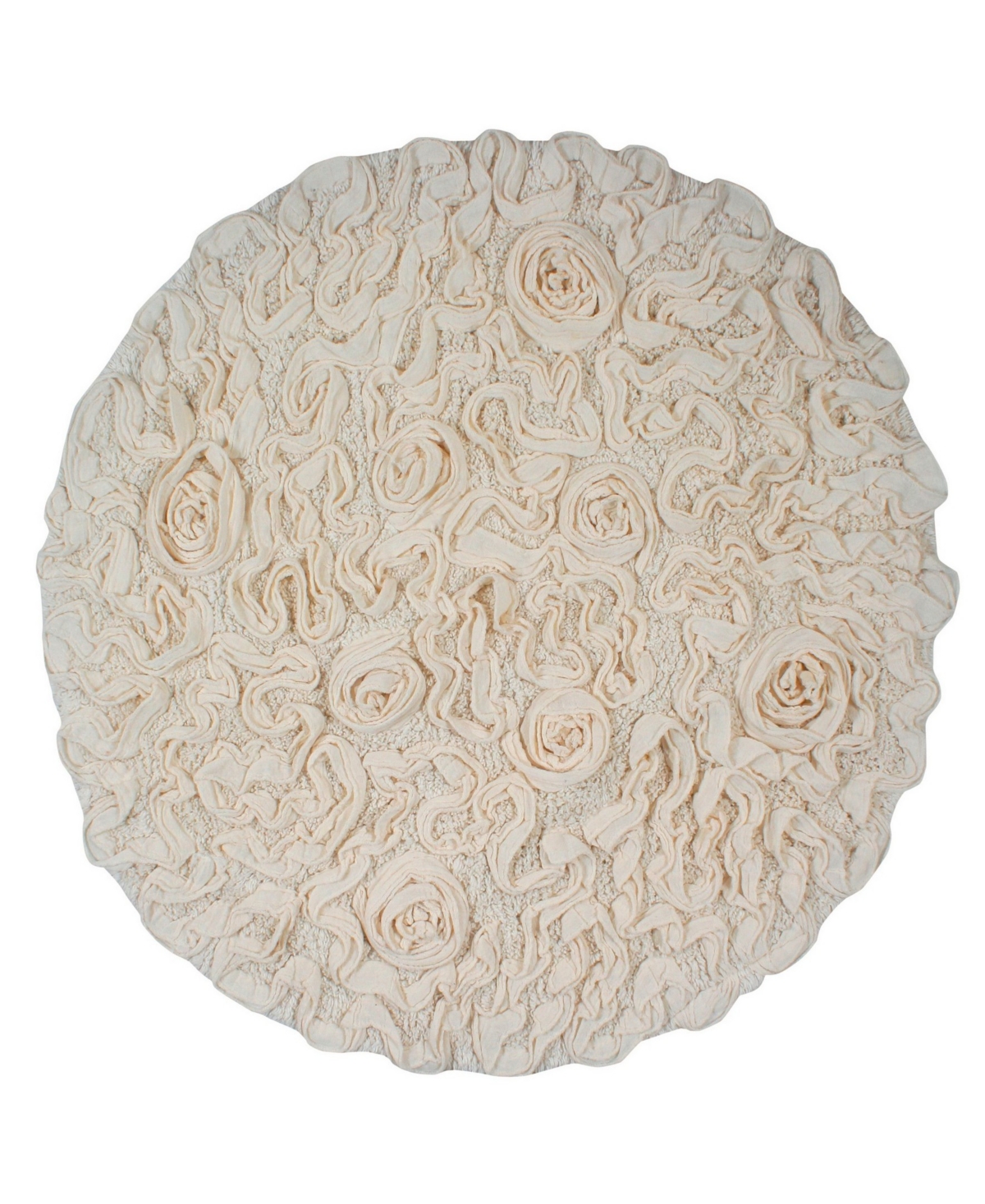 Click here for Home Weavers Bell Flower Bath Rug  30 Round - Natu... prices