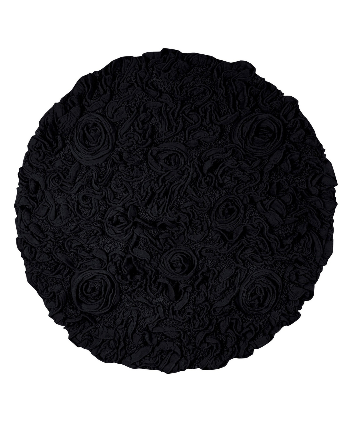 Click here for Home Weavers Bell Flower Bath Rug  30 Round - Blac... prices