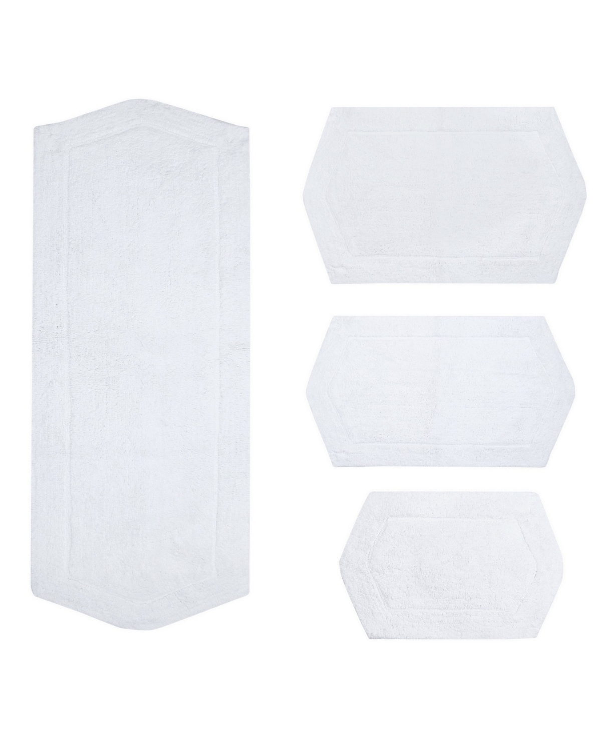 Click here for Home Weavers Waterford 4 Piece Bath Rug Set - Whit... prices
