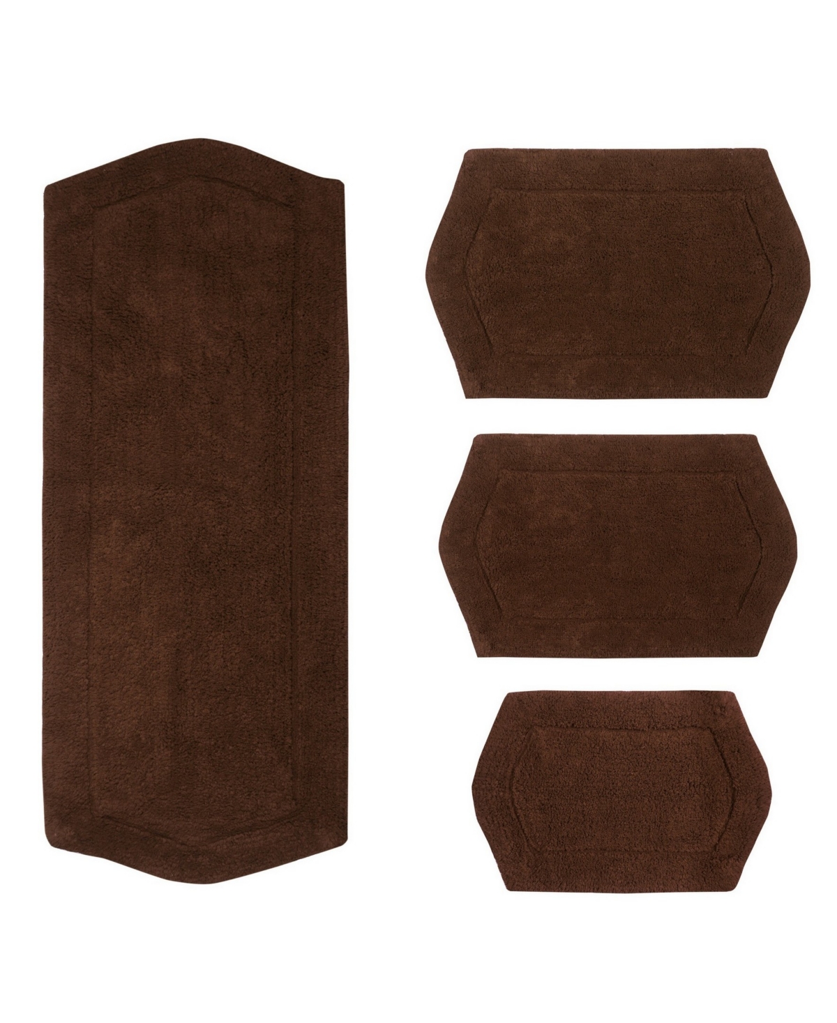 Click here for Home Weavers Waterford 4 Piece Bath Rug Set - Choc... prices