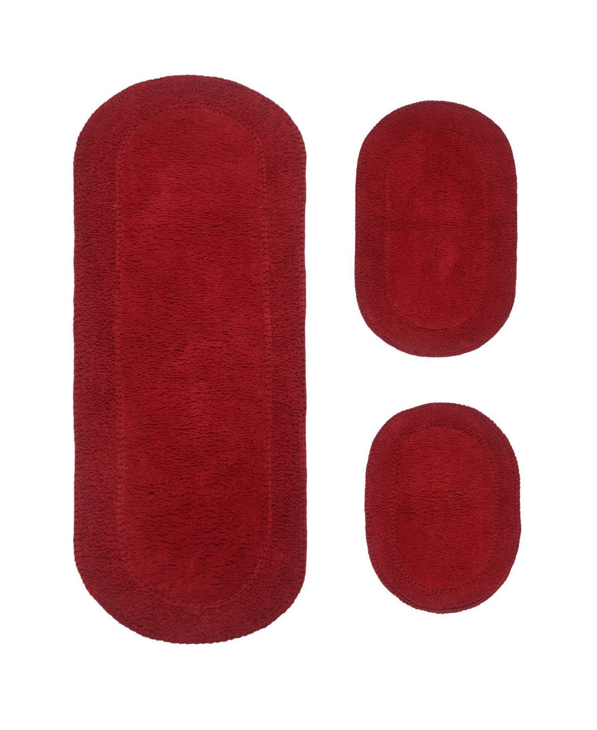 Click here for Home Weavers Double Ruffle 3-Pc. Bath Rug Set - Re... prices