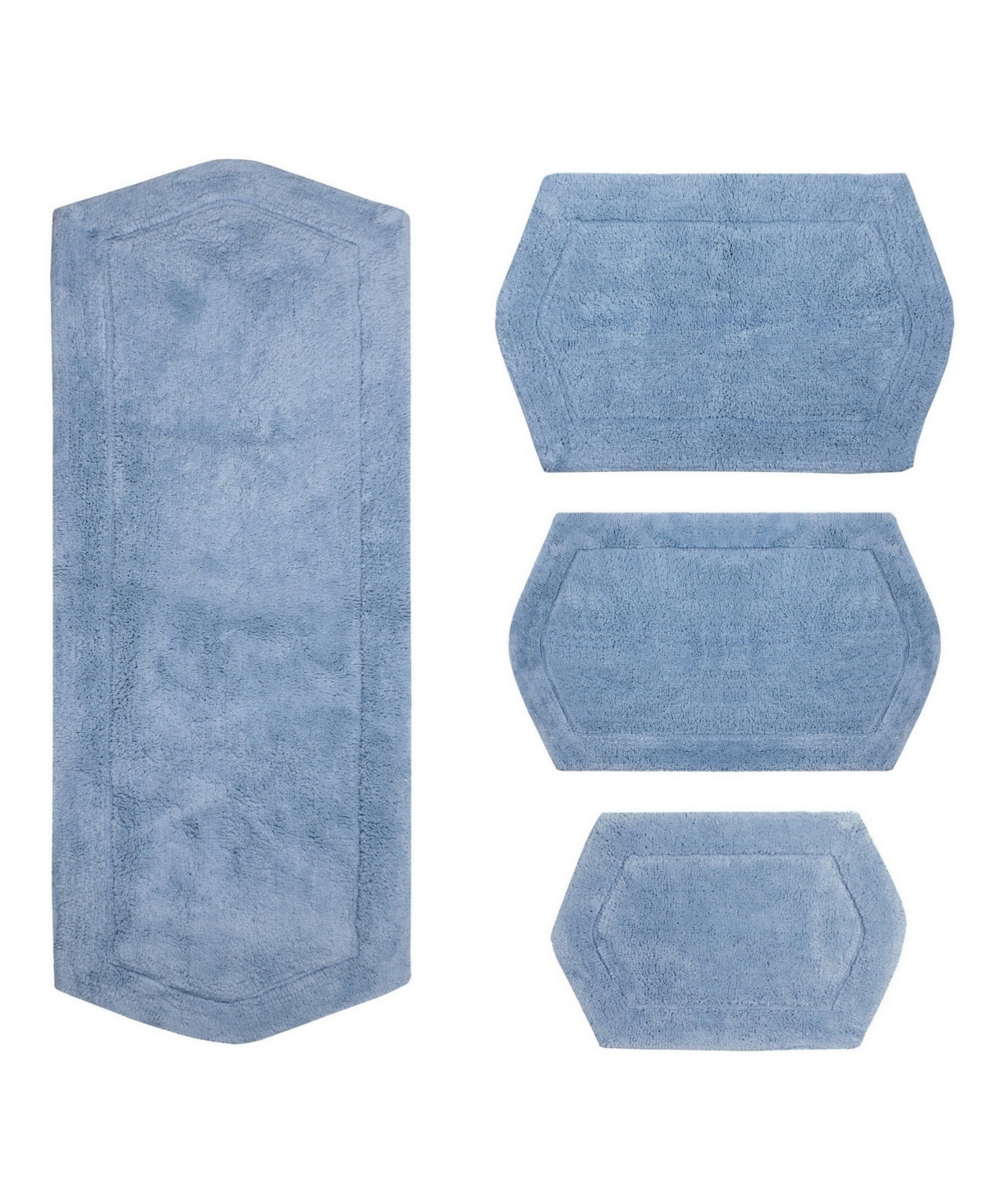 Click here for Home Weavers Waterford 4 Piece Bath Rug Set - Blue prices