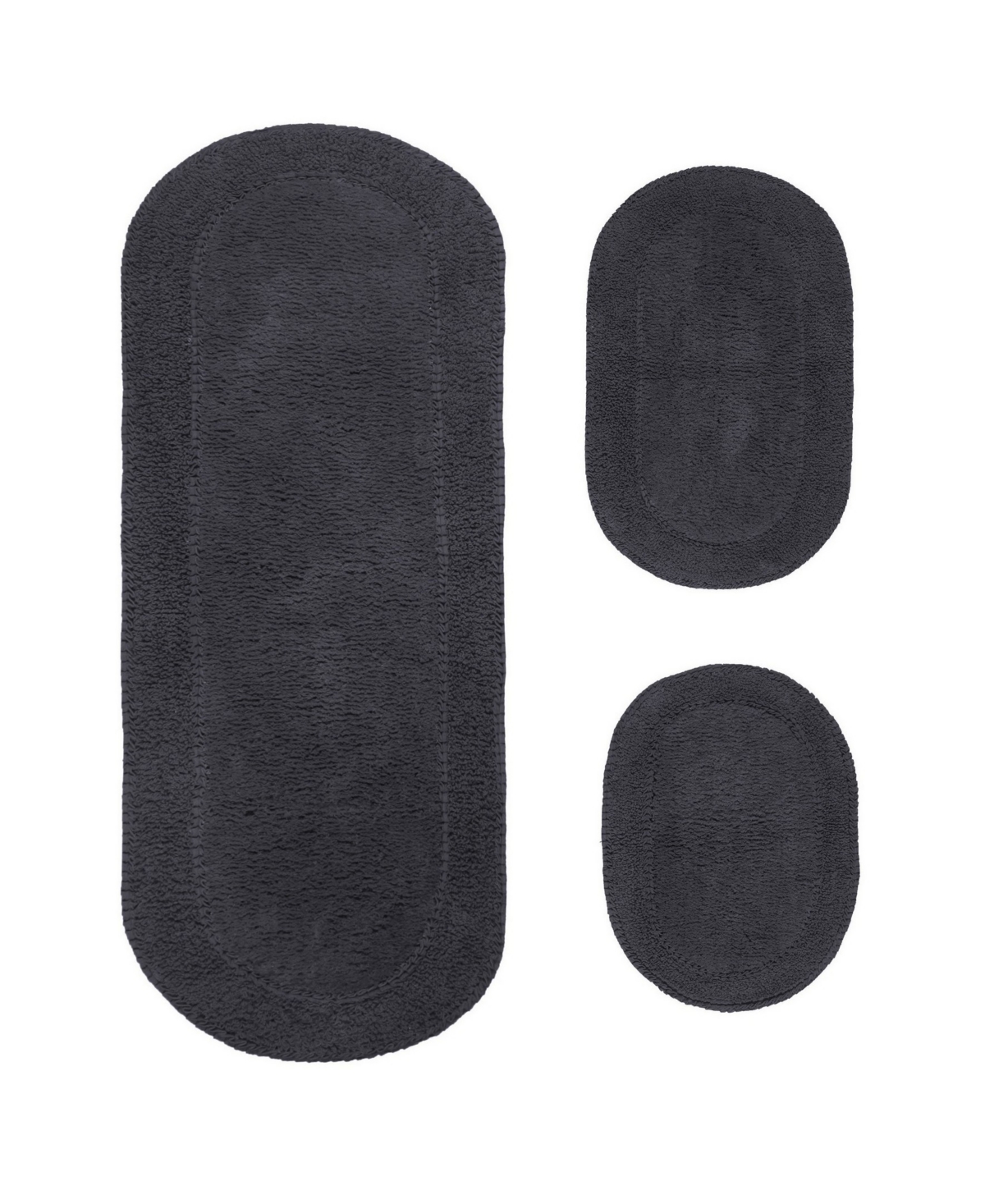Click here for Home Weavers Double Ruffle 3-Pc. Bath Rug Set - Gr... prices
