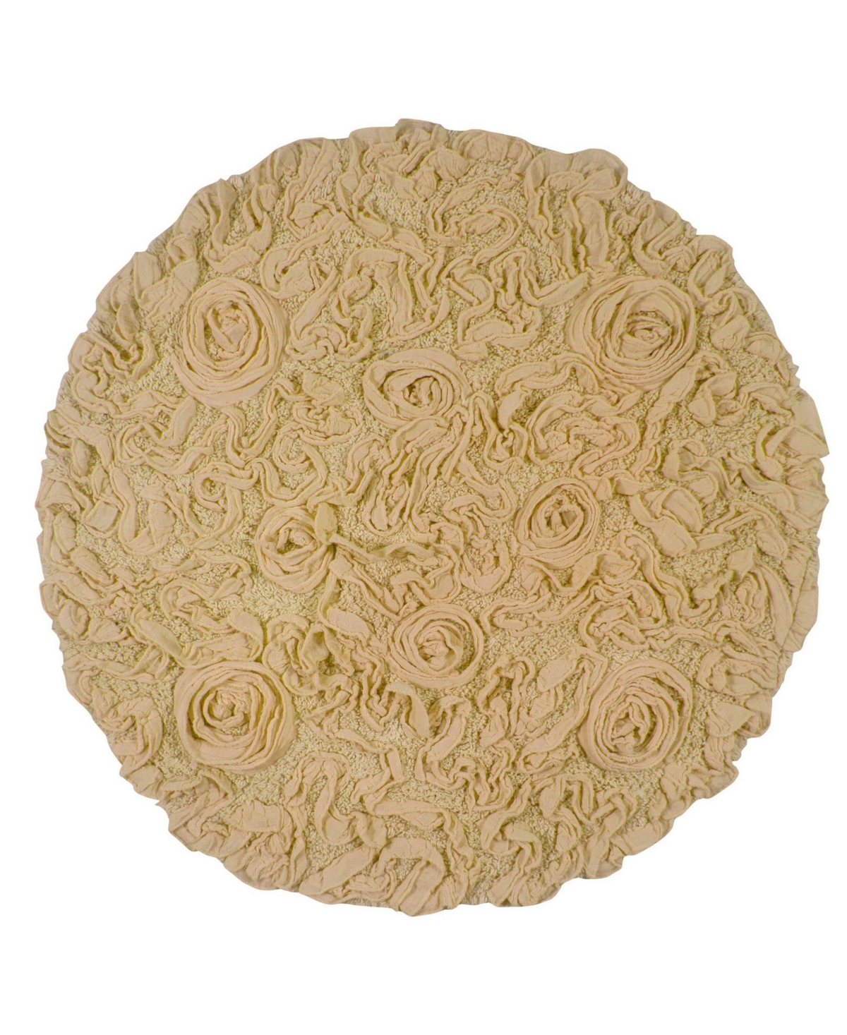 Click here for Home Weavers Bell Flower Bath Rug  30 Round - Butt... prices