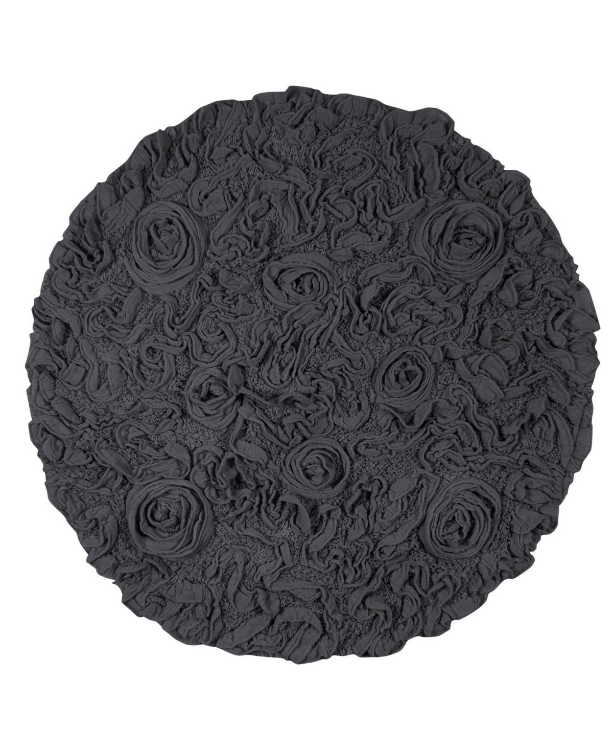 Click here for Home Weavers Bell Flower Bath Rug  30 Round - Grey prices