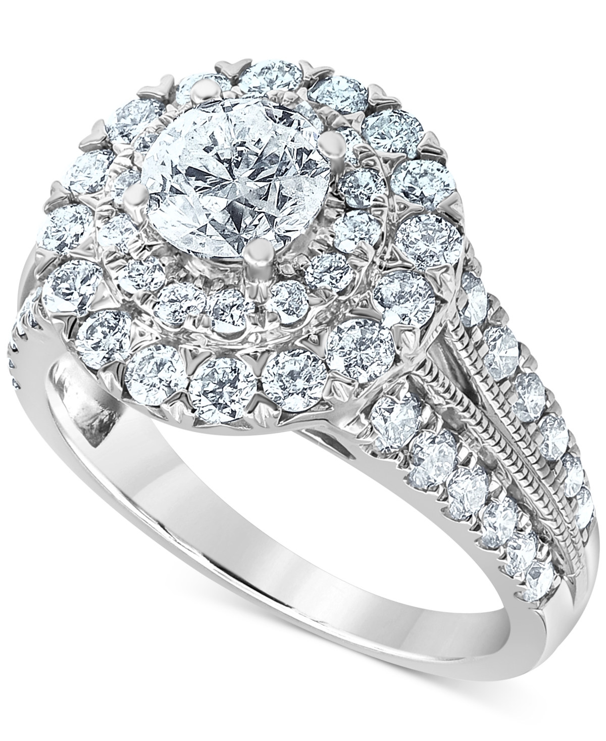 Click here for Diamond Double Halo Engagement Ring (2-1/2 ct. t.w... prices