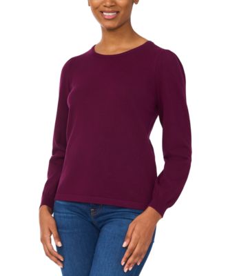 CeCe Women's Crewneck Long-Sleeve Sweater - Macy's