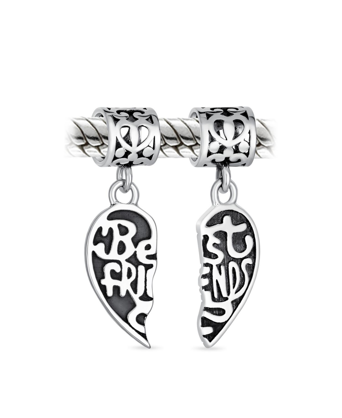 Click here for Bling Jewelry Bff Forever Best Friends Heart Dangl... prices