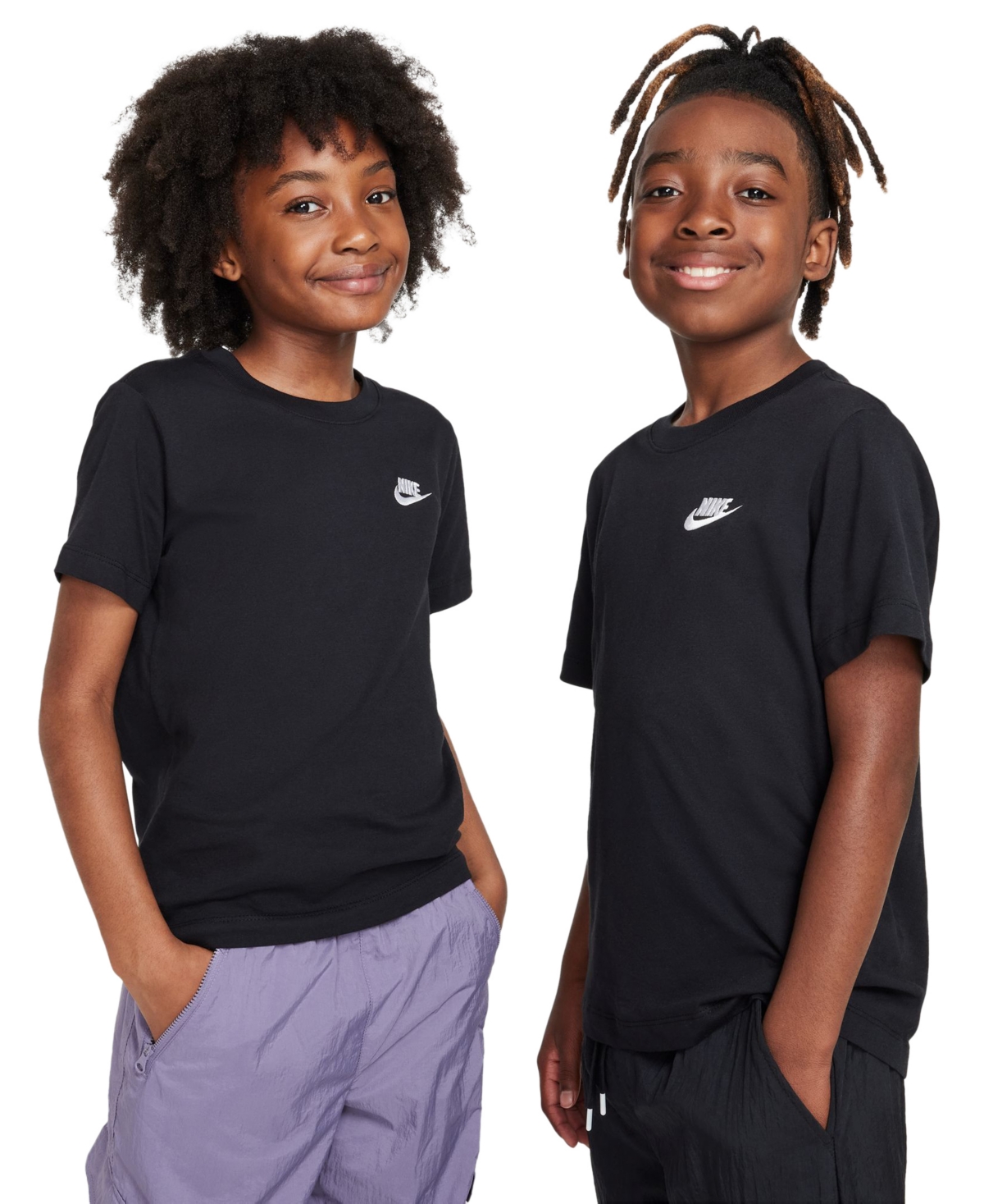 Click here for Sportswear Embroidered Logo Graphic T-Shirt - Blac... prices