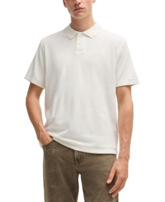 BOSS by Hugo Boss Men's Mixed-Technique Logo Polo - Macy's