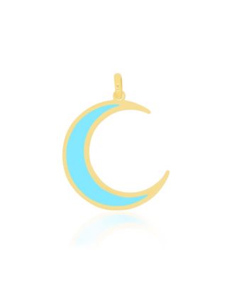 The Lovery Turquoise Crescent Moon Charm 14K Gold 17 millimeters - Macy's