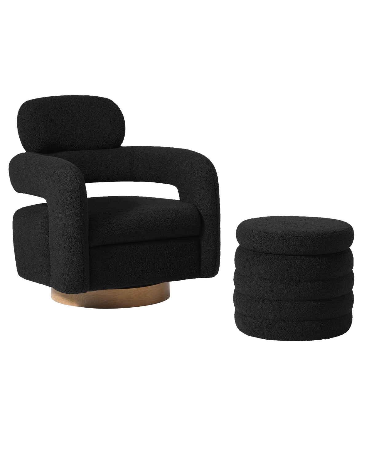 Click here for WestinTrends Mid-Century Modern Faux Sherpa Swivel... prices