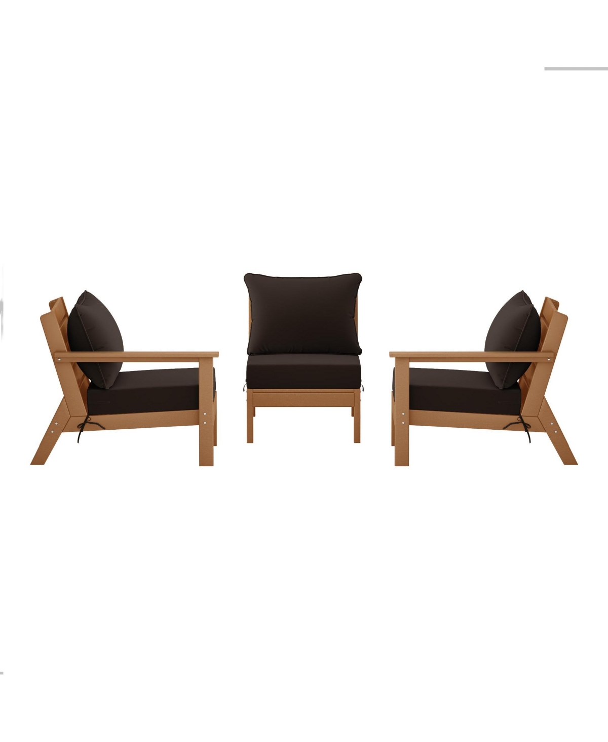 Click here for WestinTrends Outdoor Patio Hdpe Teak Sectional Sof... prices