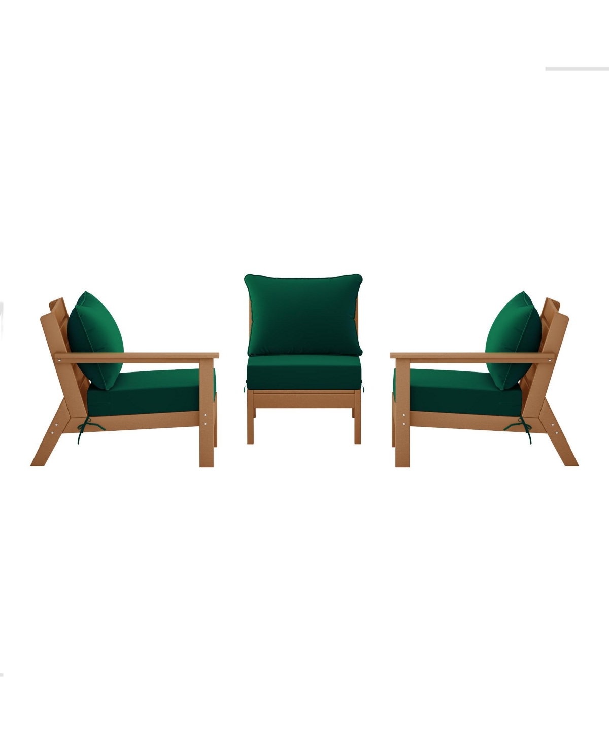 Click here for WestinTrends Outdoor Patio Hdpe Teak Sectional Sof... prices