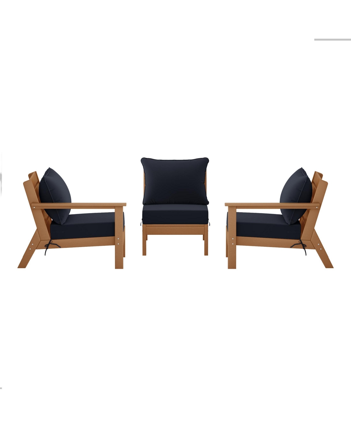 Click here for WestinTrends Outdoor Patio Hdpe Teak Sectional Sof... prices