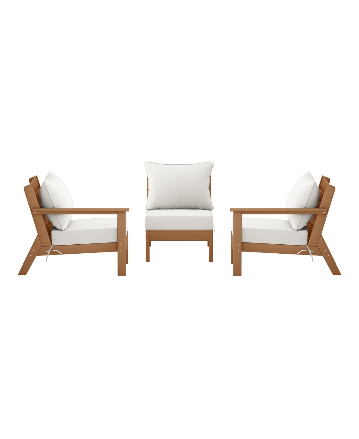 Click here for WestinTrends Outdoor Patio Hdpe Teak Sectional Sof... prices