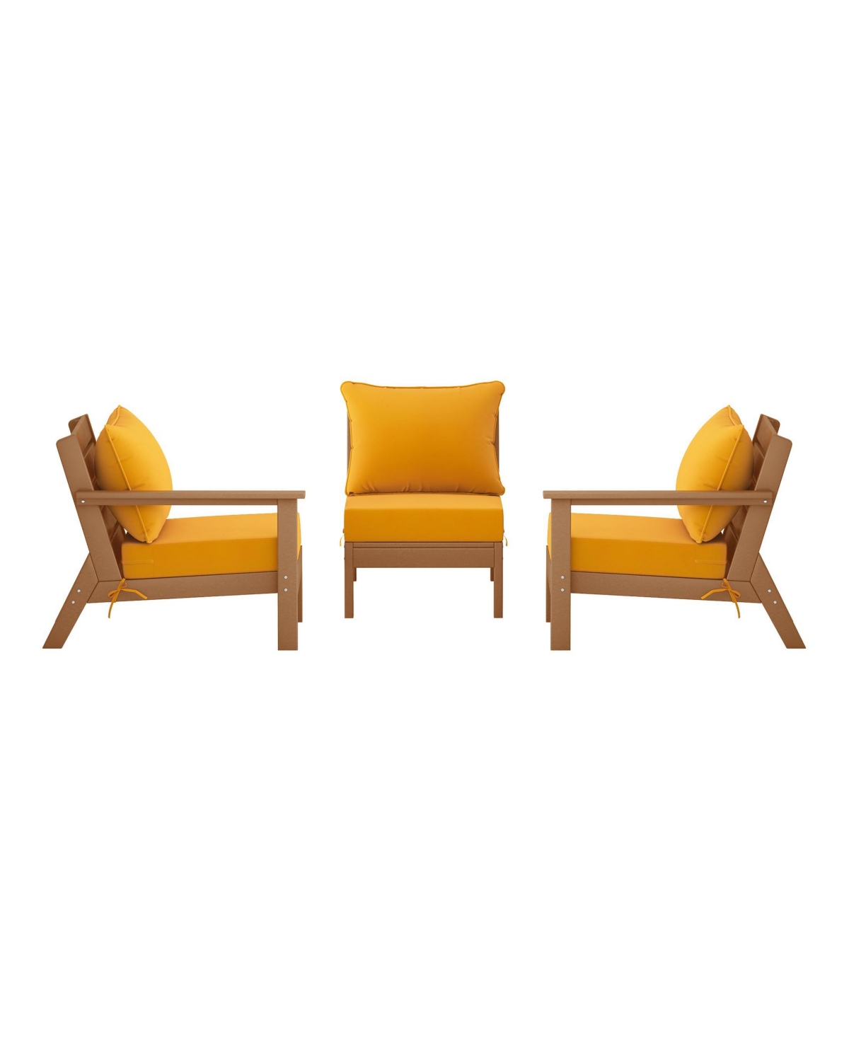 Click here for WestinTrends Outdoor Patio Hdpe Teak Sectional Sof... prices