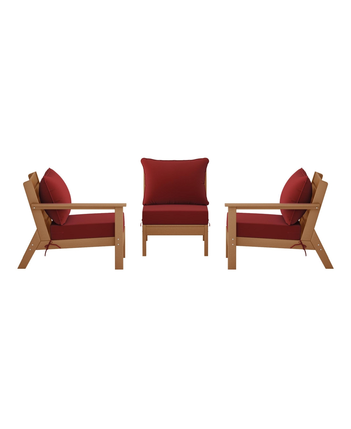 Click here for WestinTrends Outdoor Patio Hdpe Teak Sectional Sof... prices