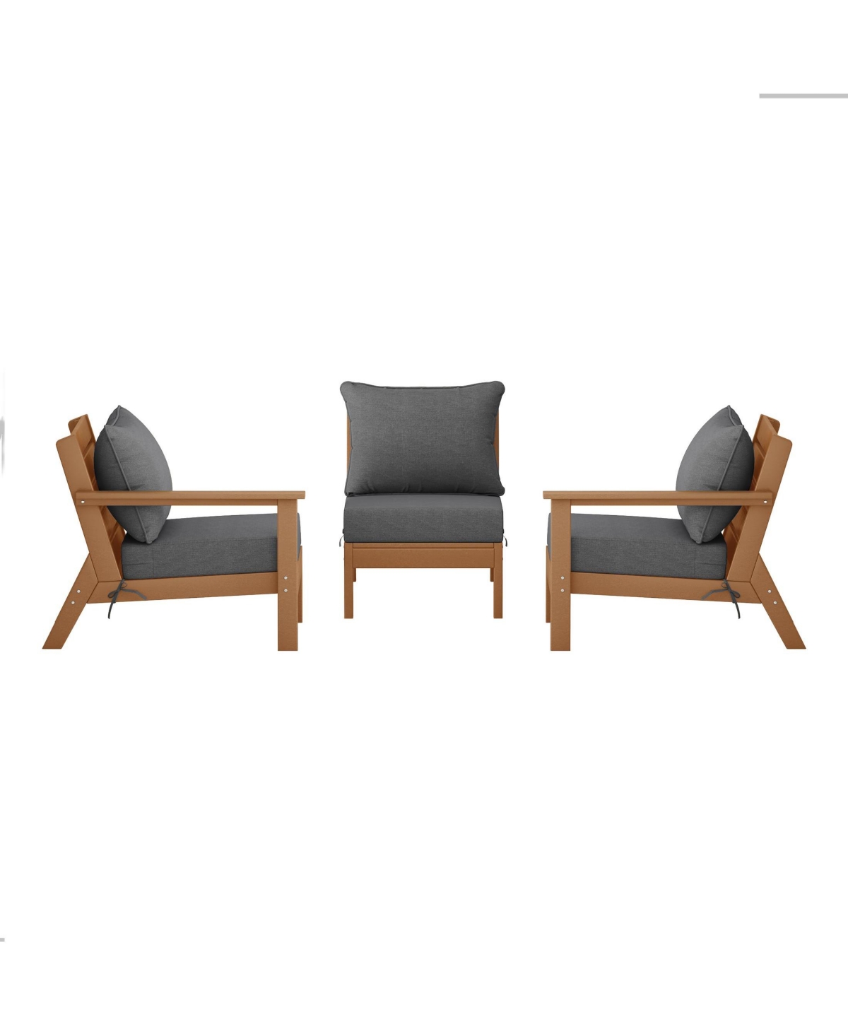 Click here for WestinTrends Outdoor Patio Hdpe Teak Sectional Sof... prices