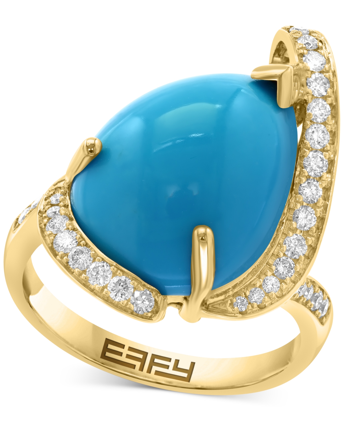 Click here for Effy Turquoise & Diamond (1/3 ct. t.w.) Freeform R... prices