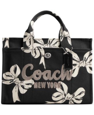COACH Bow-Print Canvas Cargo Tote - Macy's
