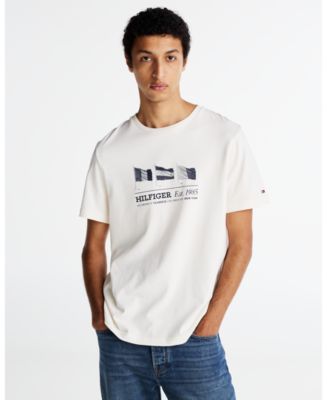 Tommy Hilfiger Men's Embroidered Hilfiger Flags T-Shirt - Macy's